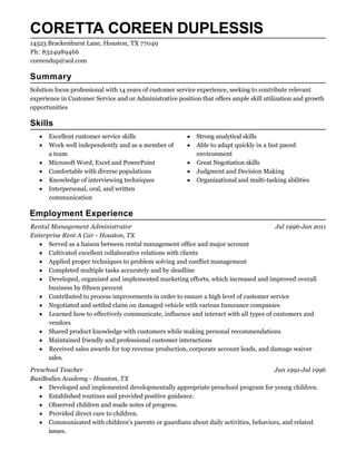 Coretta Duplessis- 6-14-15 | PDF | Children\'s Health | Healthy Living