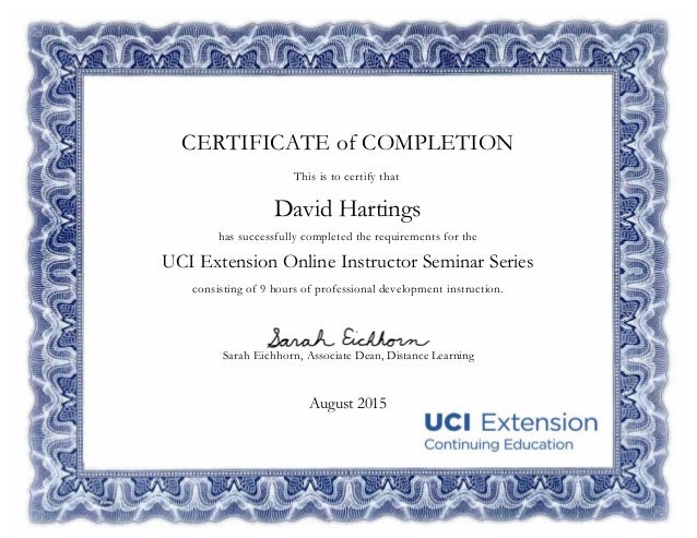 D Hartings Certificate of Completion 2015