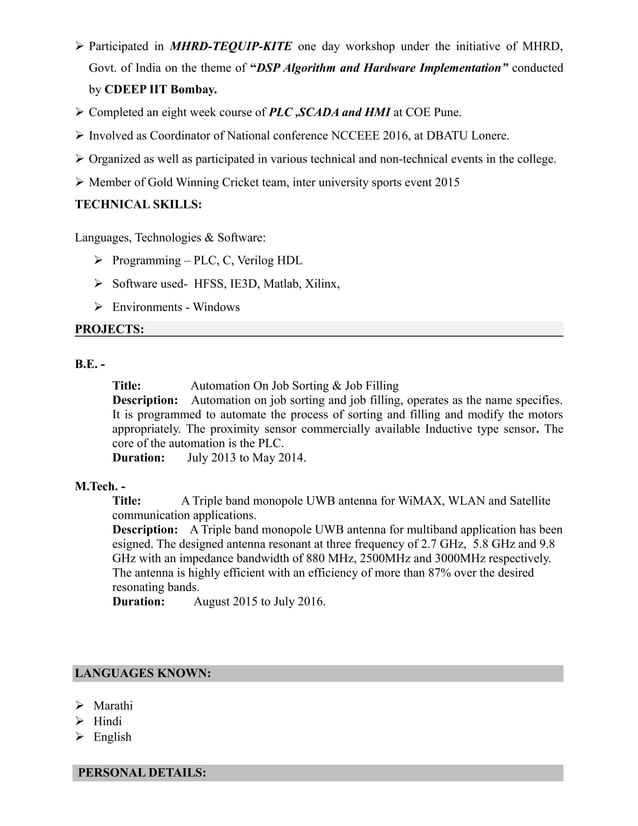 Mahesh kendre CV NEW | PDF