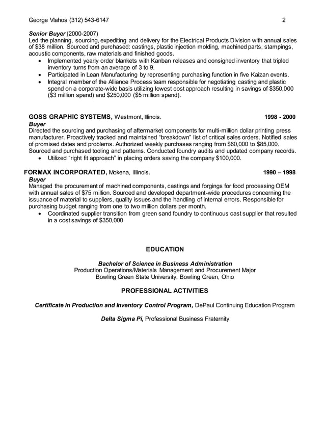 George Z. Vlahos LL Resume. | PDF