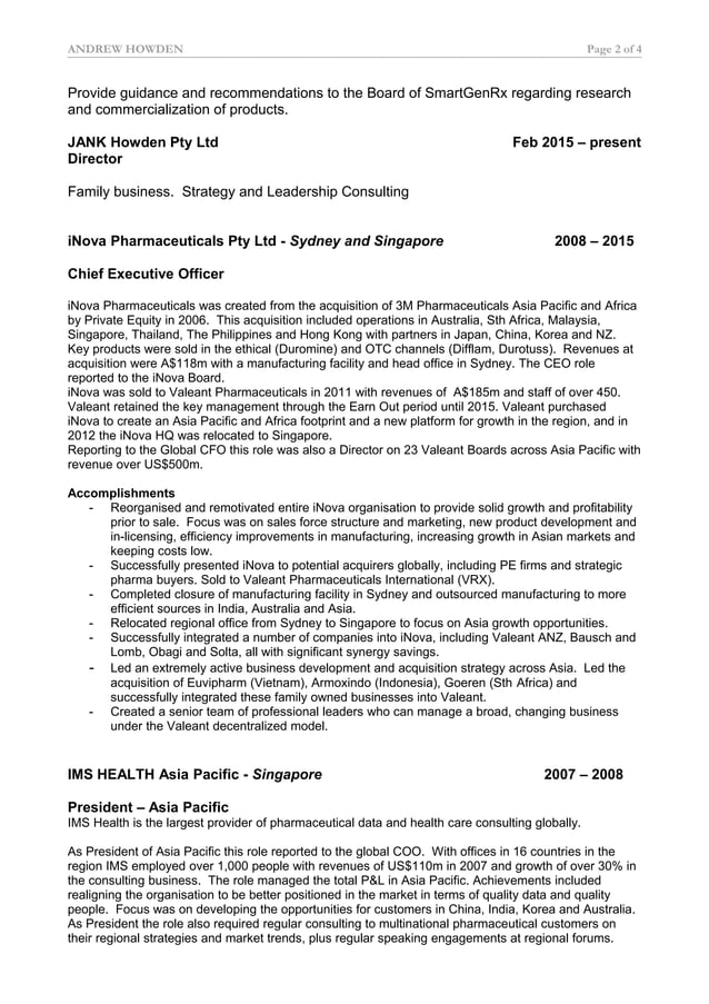 Andrew Howden Resume | PDF