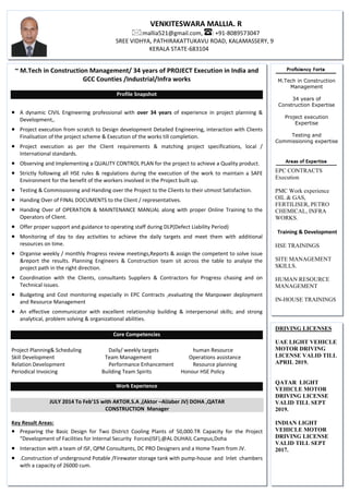 Resume RVM 2015 | PDF