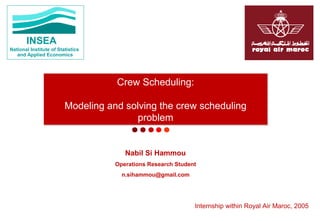 Crew scheduling - Airline Industry | PPT