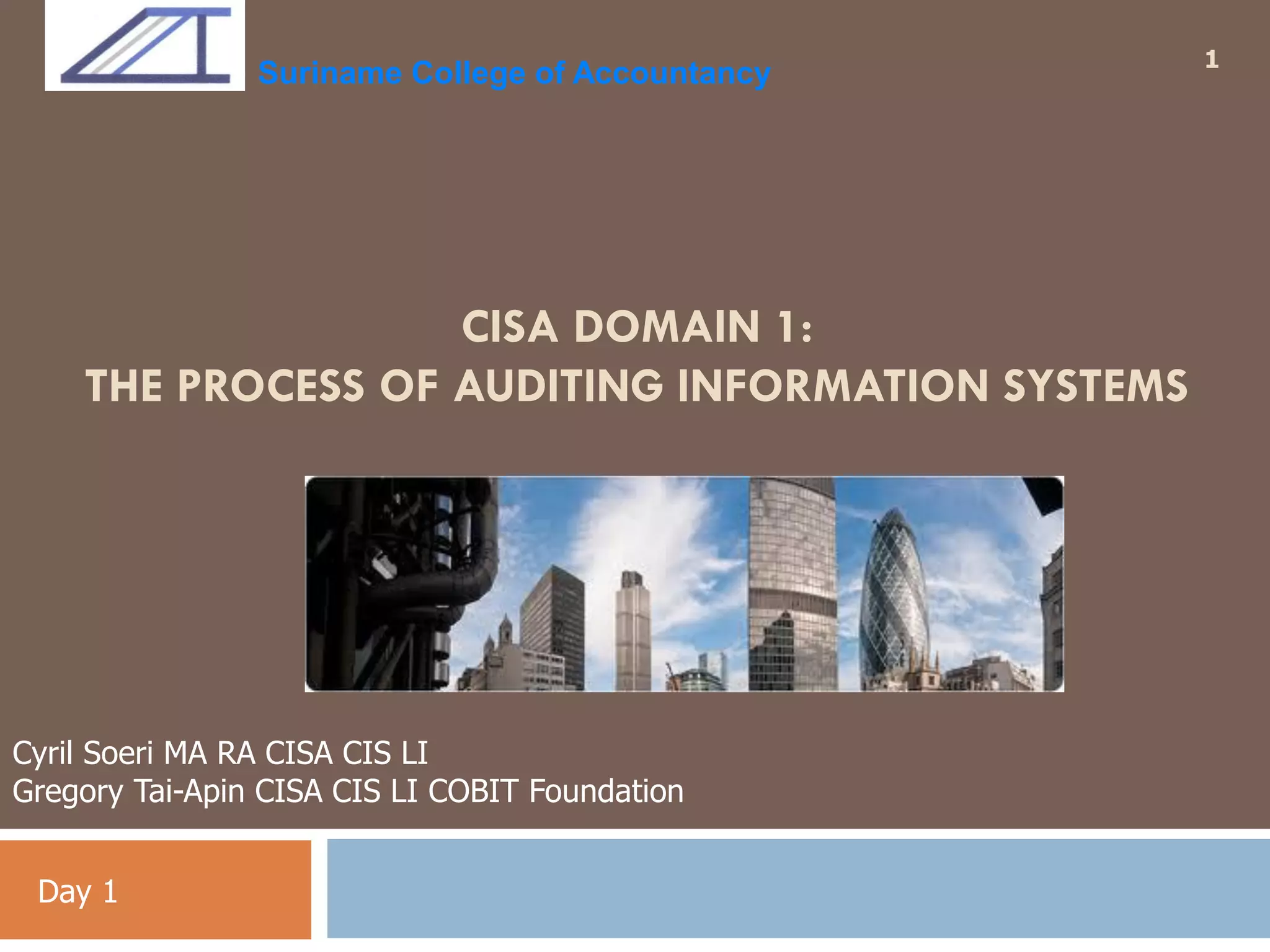 CISA Domain 1 - IS Auditing (day 1) | PDF | Business | Business and Finance