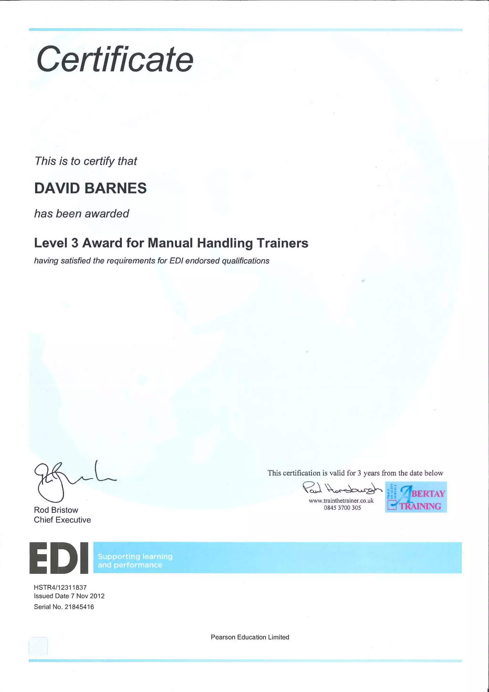 Level 3 Manual Handling Trainers | PDF
