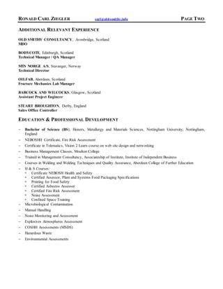 Ziegler Ronald Metallurgist Resume | DOCX