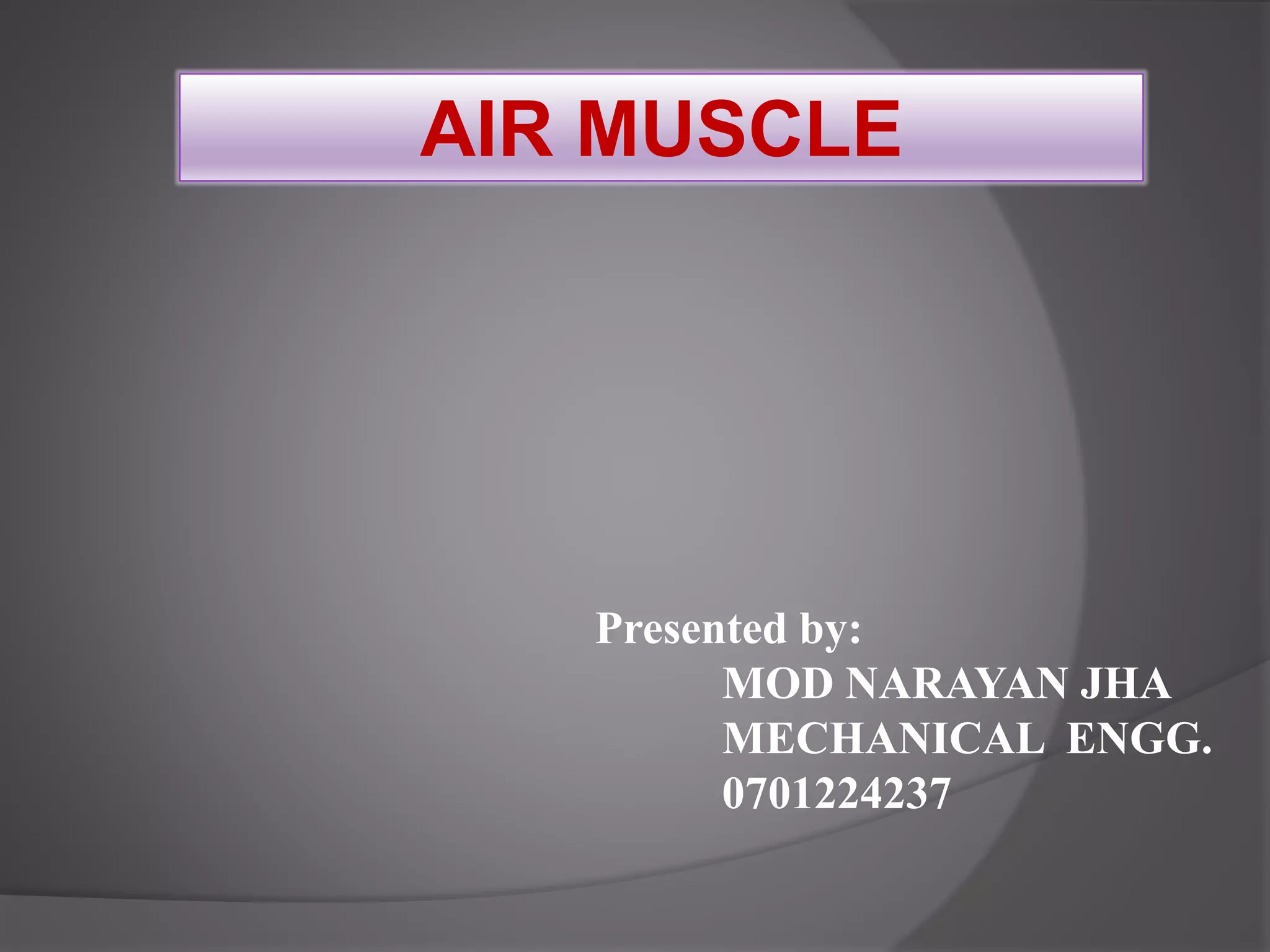 Pneumatic Air Muscles | PPTX