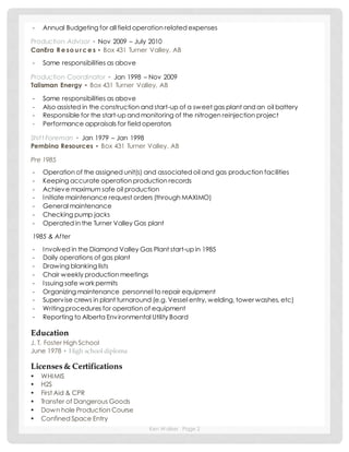 Ken Walker Resume | DOCX