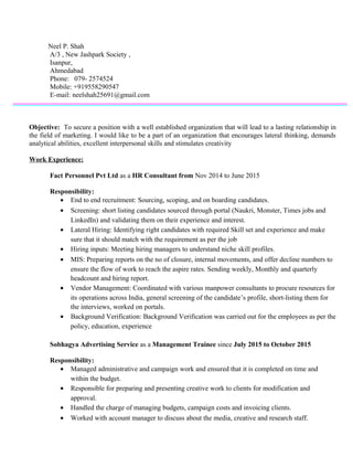 Neel Shah | DOC | Human Resources | Business