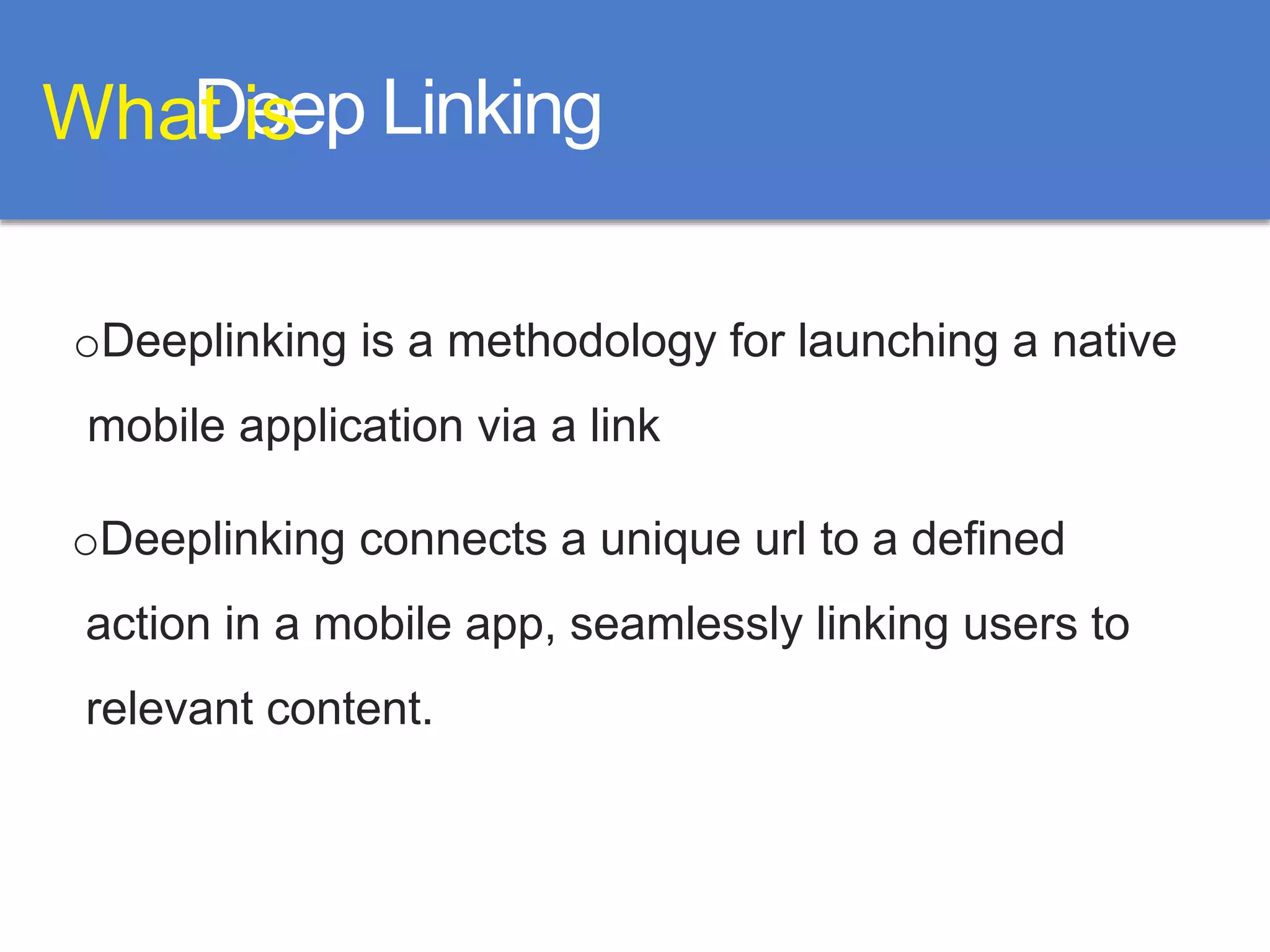 android deep linking | PPT