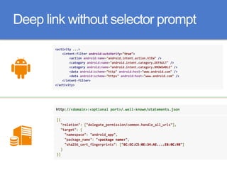 android deep linking | PPT