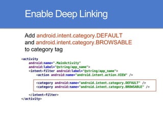 android deep linking | PPT