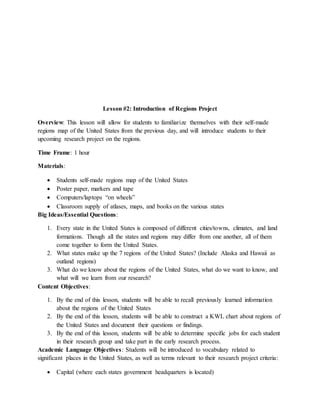 Regions of the United States | DOCX