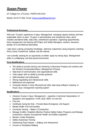 Susan Power resume 1 | DOCX