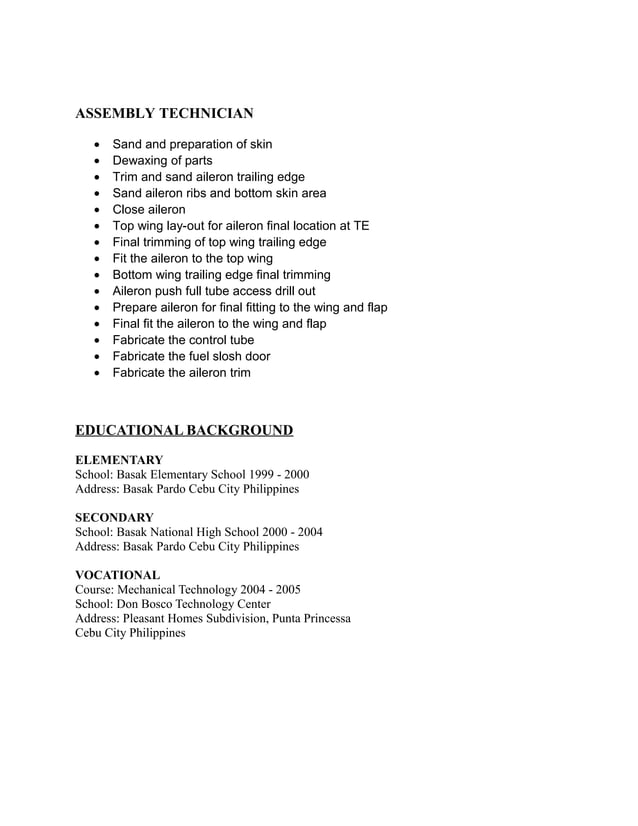 DANIEL ASA (RESUME) | DOC