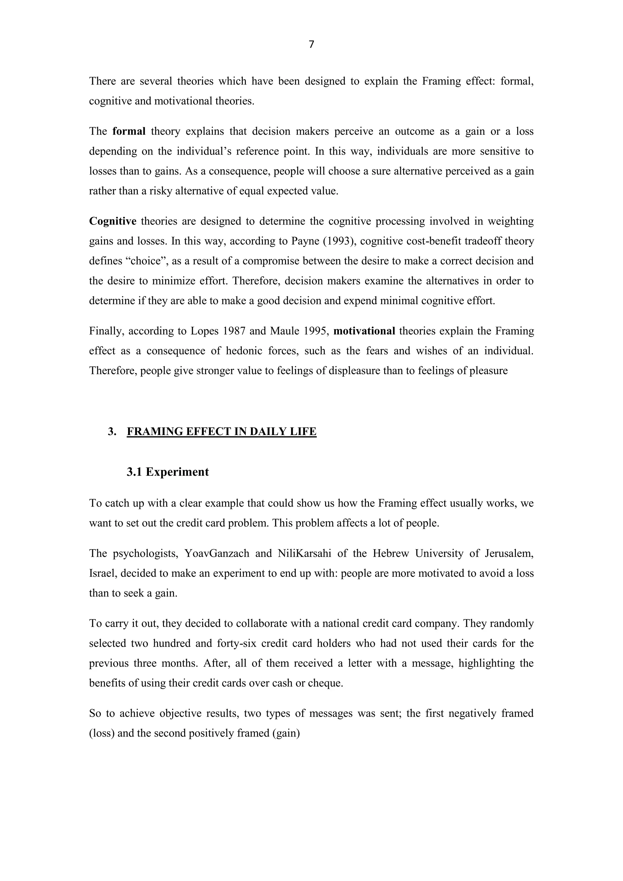 The Framing Effect | PDF