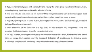 Group Dynamics in yoga and role of yoga teacher | PPTX