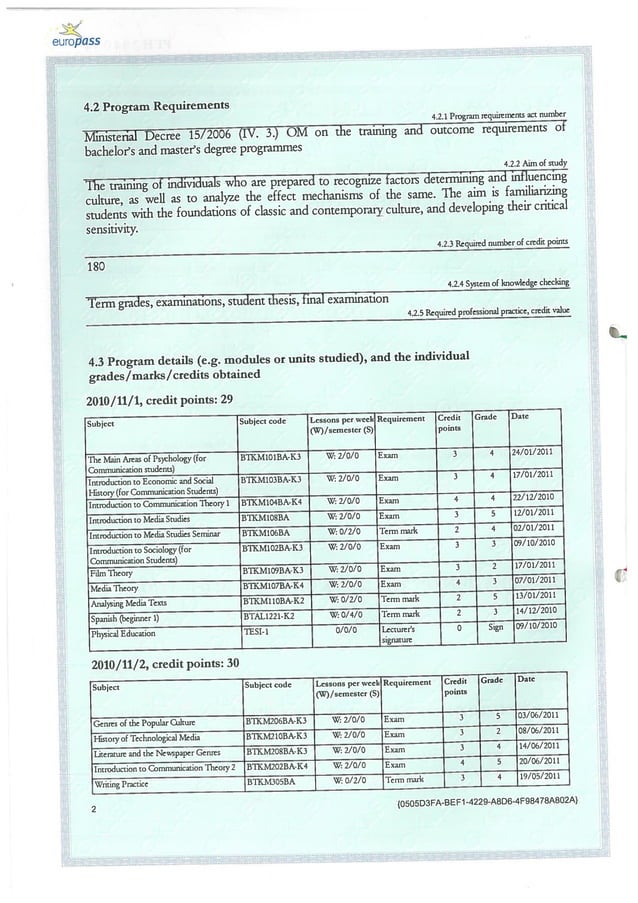 Diploma supplement | PDF