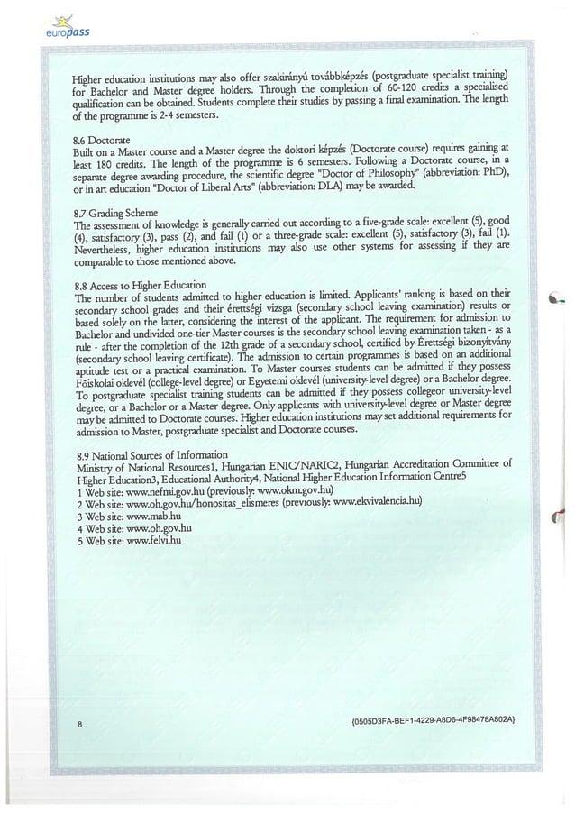 Diploma supplement | PDF