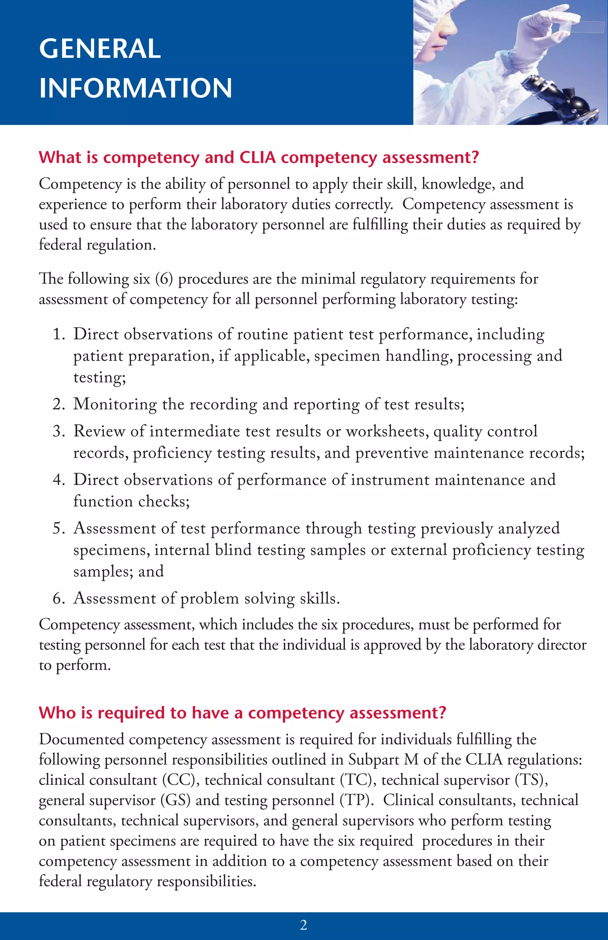 SC13-07.02_CLIA_Brochure_10_Competency_Assessment | PDF