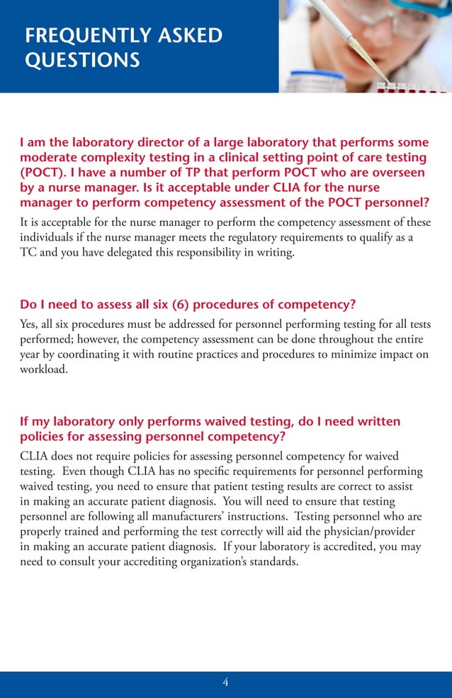 SC13-07.02_CLIA_Brochure_10_Competency_Assessment | PDF | Standardized ...