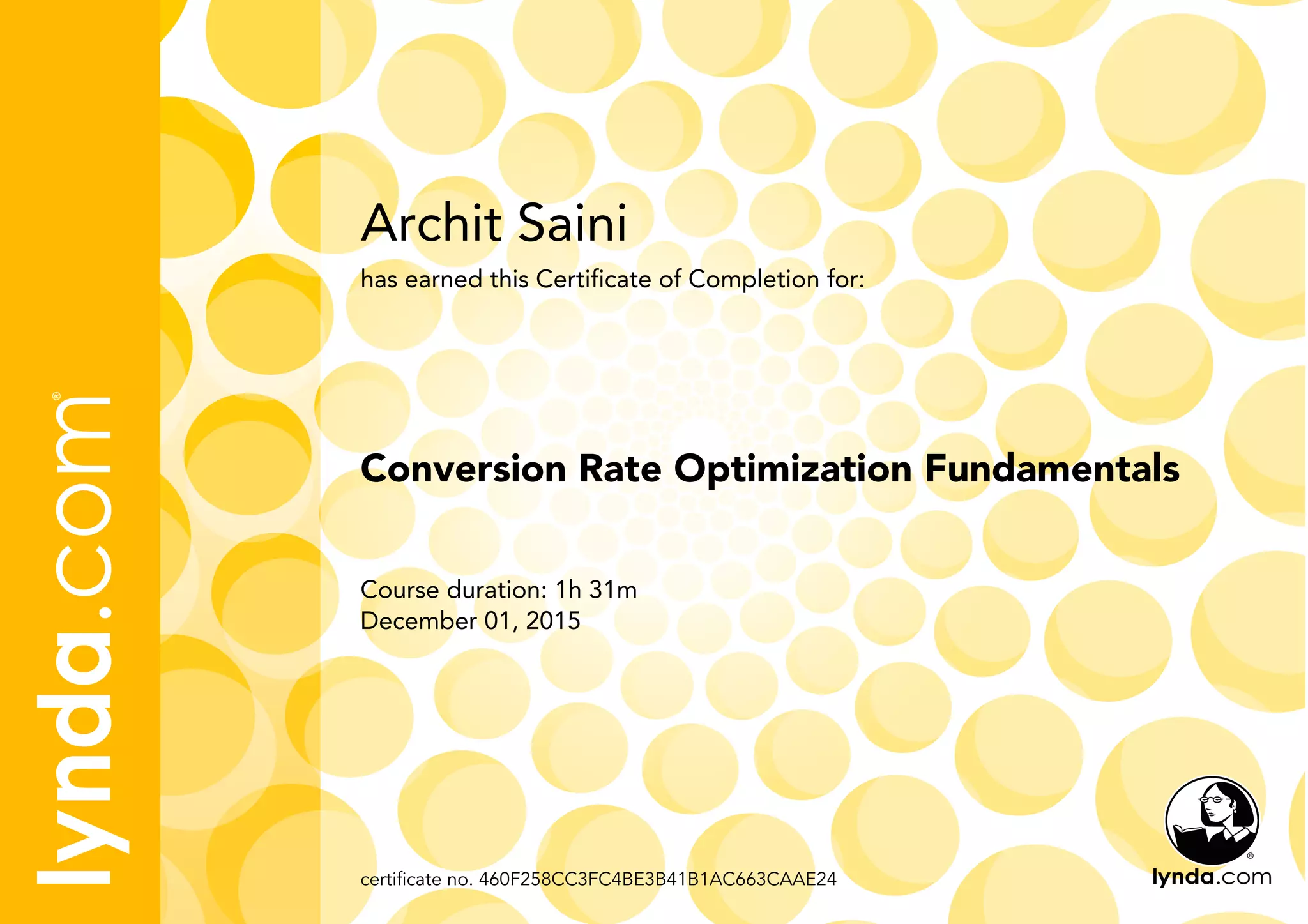 ConversionRateOptimizationFundamentals_CertificateOfCompletion | PPT