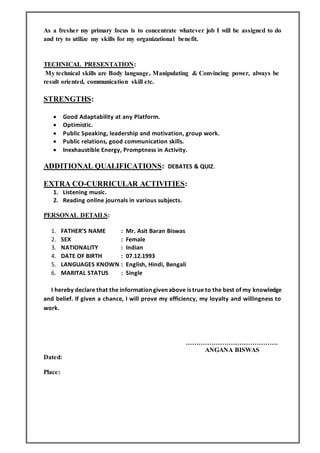 Angana Resume | DOCX