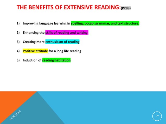 A summarise of Extensive Reading | PDF