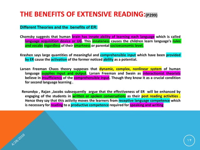 A summarise of Extensive Reading | PDF