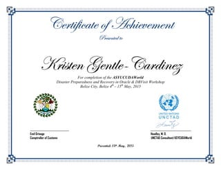 Certificate of Participation UNCTAD-KGC | PPT
