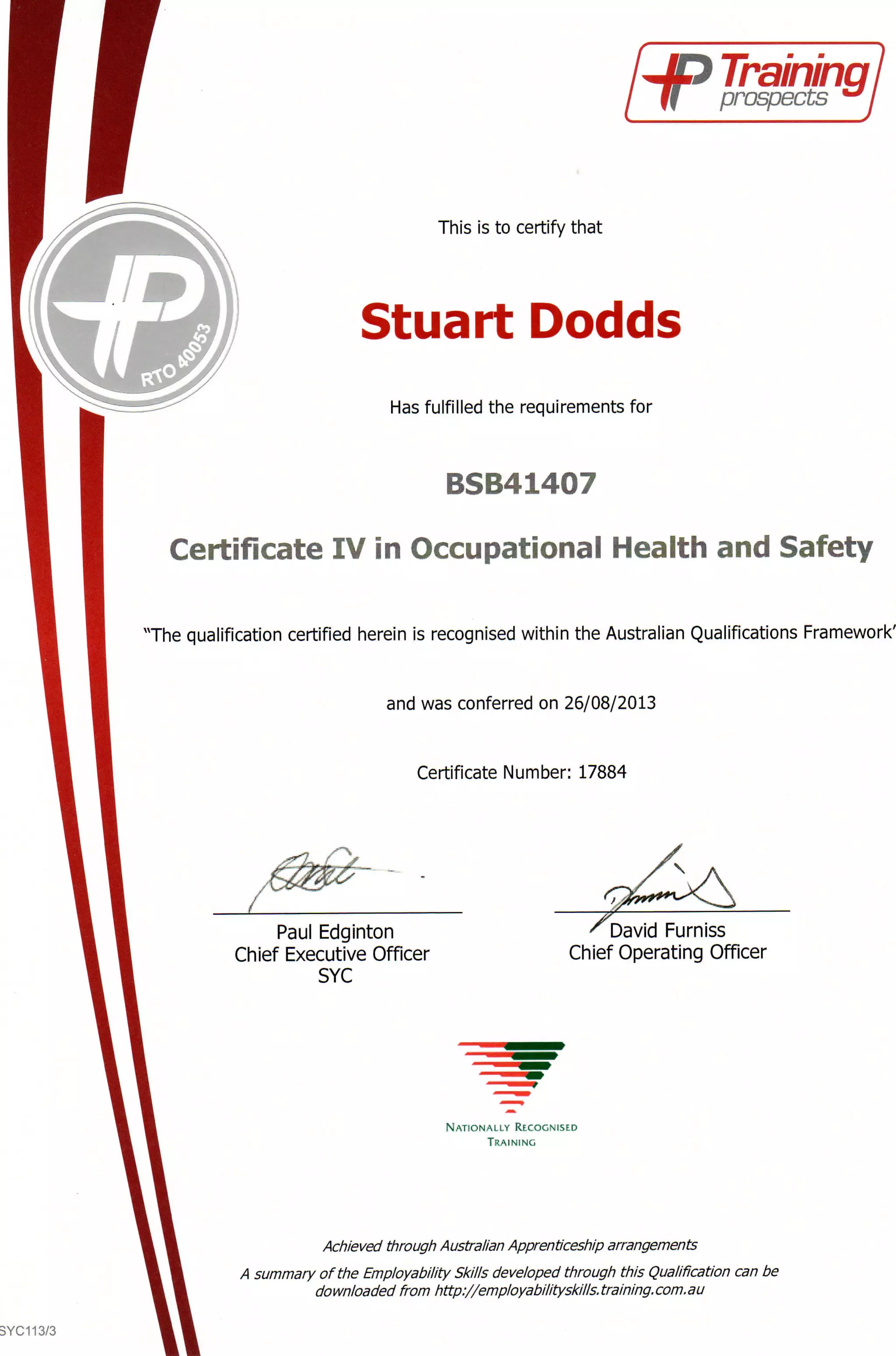 Cert IV - Stuart Dodds | PDF