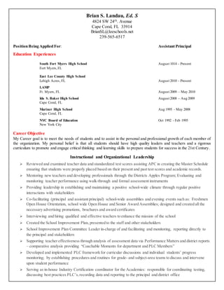 Landau AP Resume 2015 | DOCX