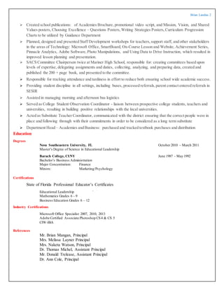 Landau AP Resume 2015 | DOCX