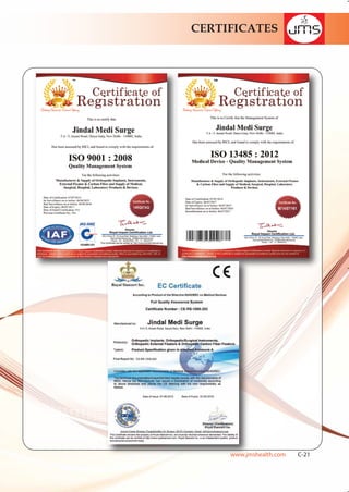 Orthopedic External Fixator Catalogue 2016 - JMS | PDF