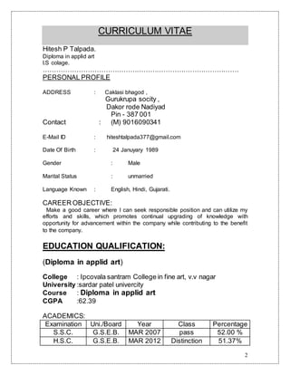 hitesh resume | DOCX