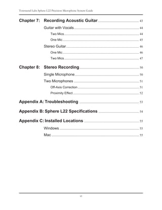 Sphere L22 Microphone System User Guide | PDF