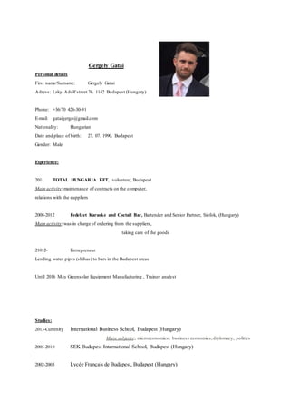 CV Gatai Gergo | DOCX