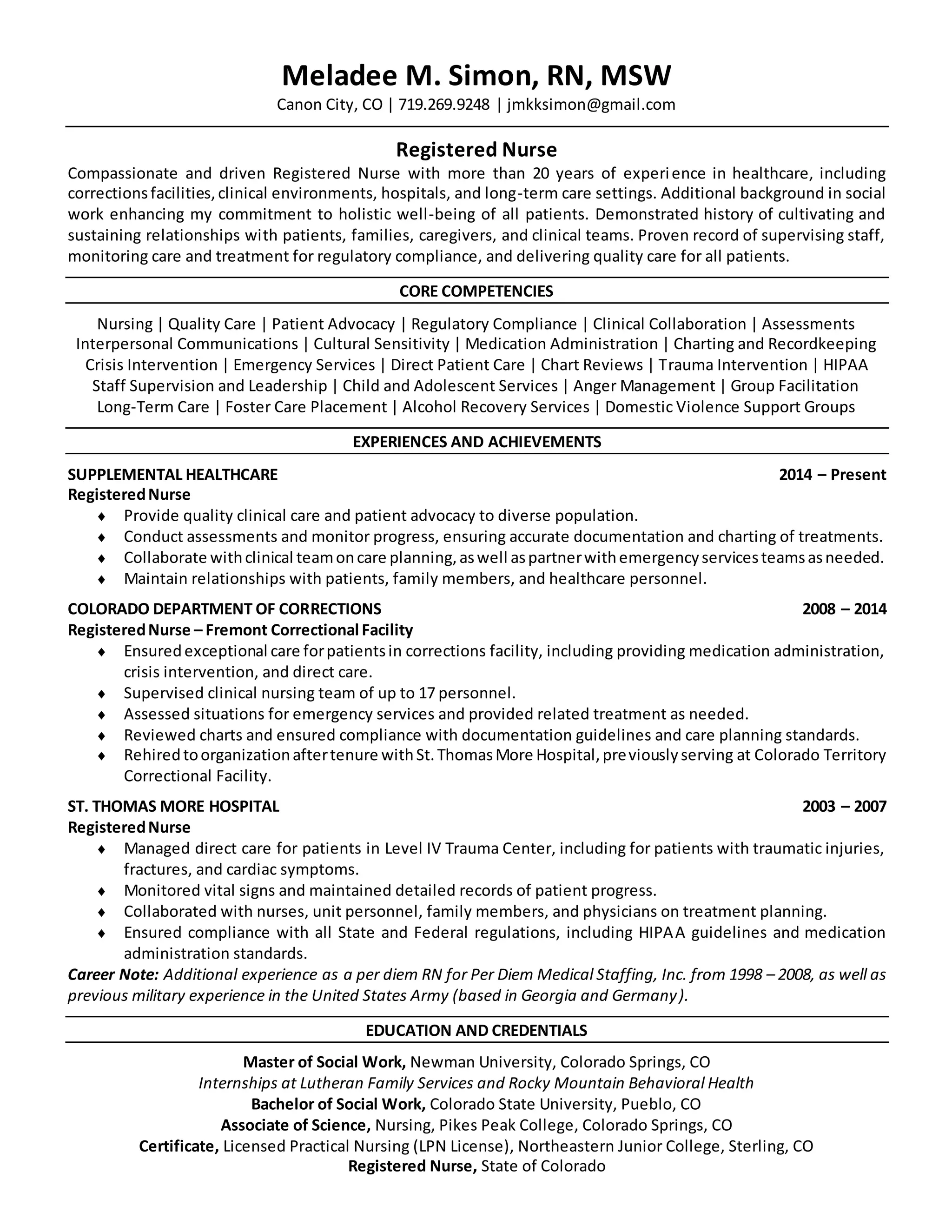 MELADEE M SIMON RESUME 1 | DOCX