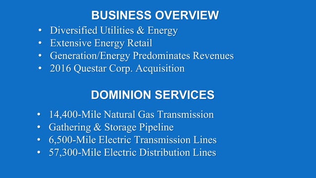 TEAM B - DOMINION RESOURCES - FINALIZED | PPT