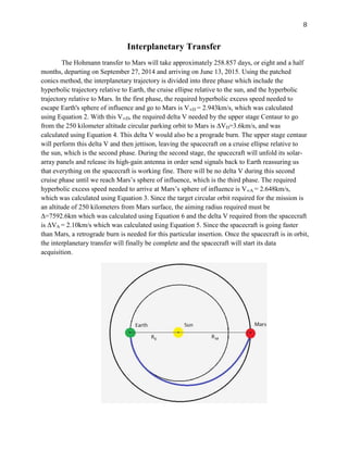 Interplanetary Mission Design | PDF