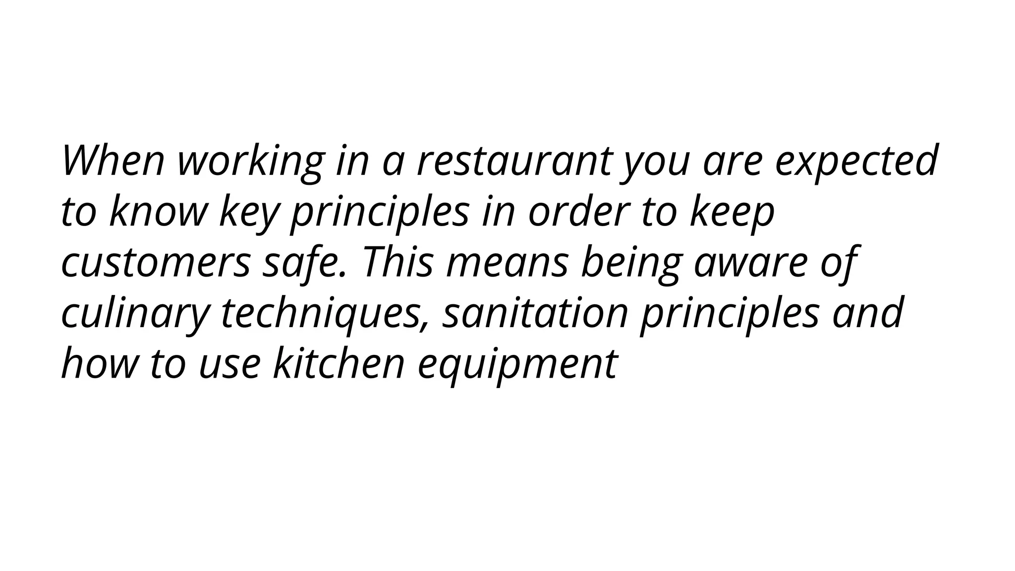 Food Handling and Restaurant Workplace Safety | PDF