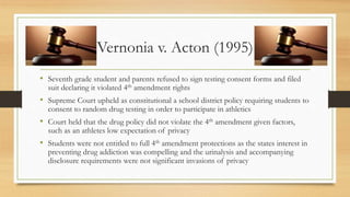 Drug Testing in High School Athletics (Sport Law) (2) | PPTX