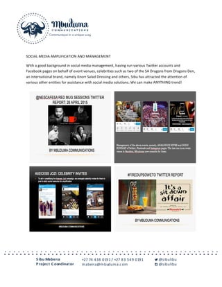MBUDUMA COMMUNICATIONS PROFILE.compressed | PDF