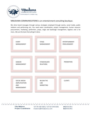 MBUDUMA COMMUNICATIONS PROFILE.compressed | PDF