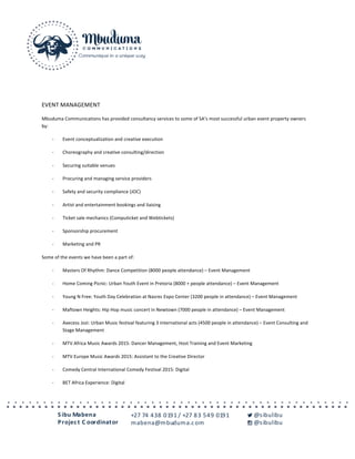 MBUDUMA COMMUNICATIONS PROFILE.compressed | PDF