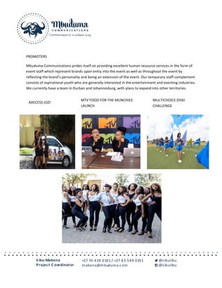 MBUDUMA COMMUNICATIONS PROFILE.compressed | PDF