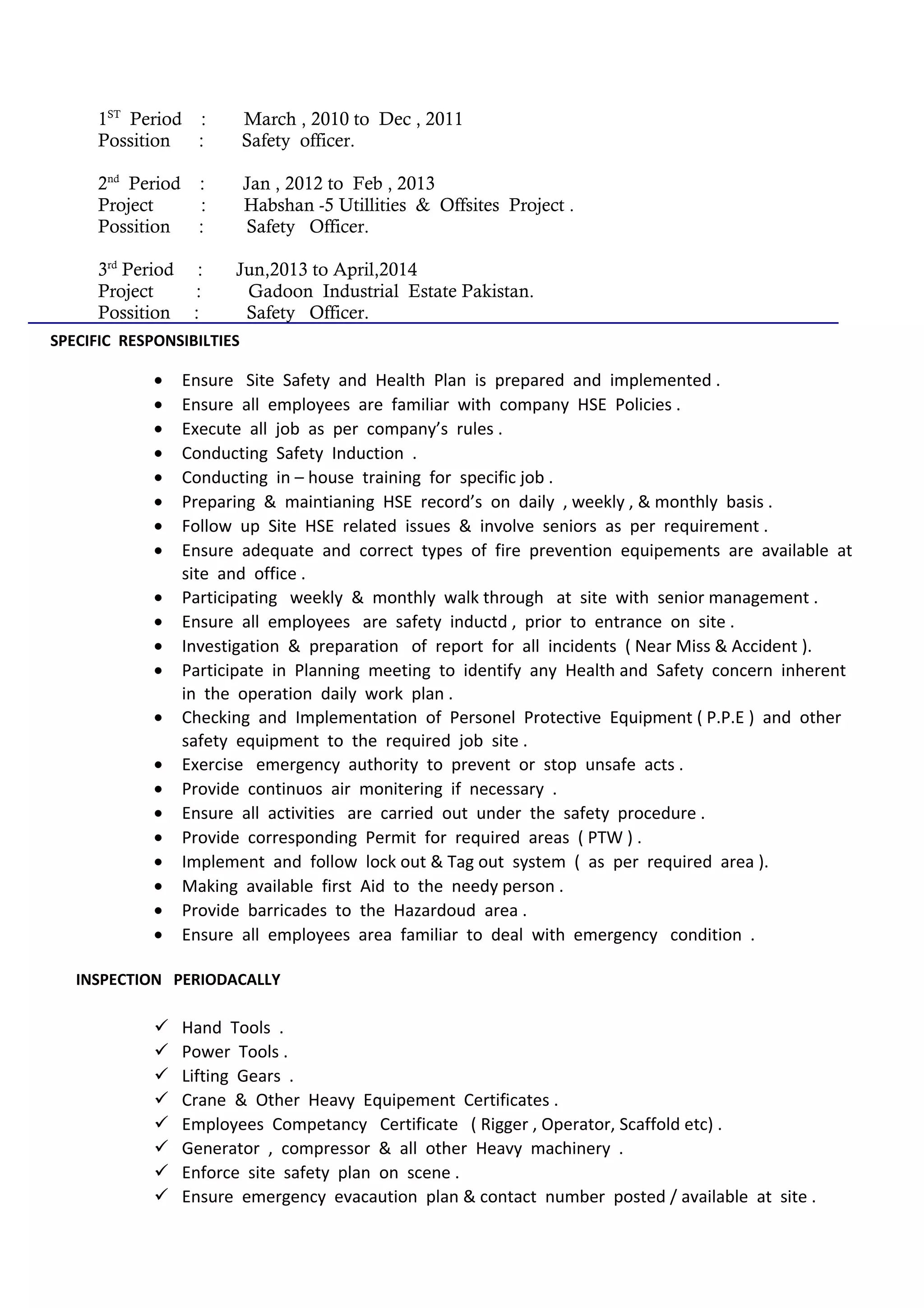 Akmal CV.doc (hse )Apply for hse job | DOC