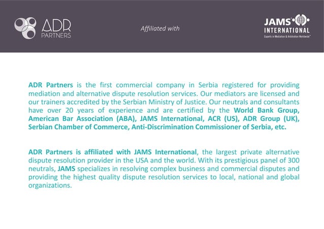 ADR Partners Presentation | PPT