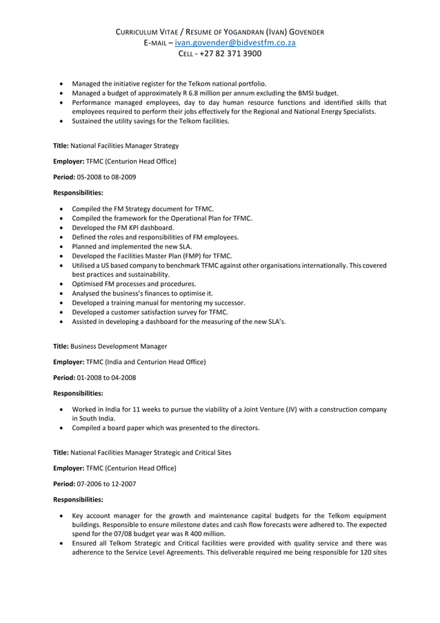 Detailed CV 11 Nov 15 | PDF