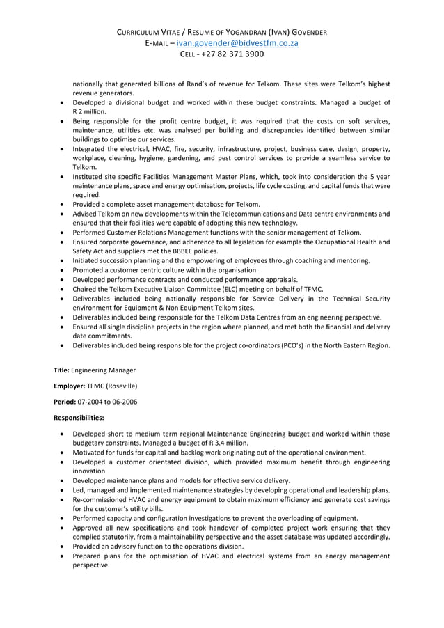 Detailed CV 11 Nov 15 | PDF
